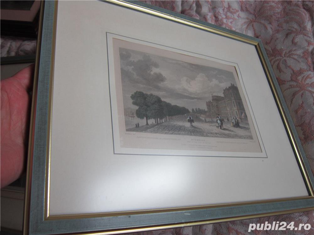 Tablouri - Litografii Vintage Inramate - 2 bucati aceeasi serie ...