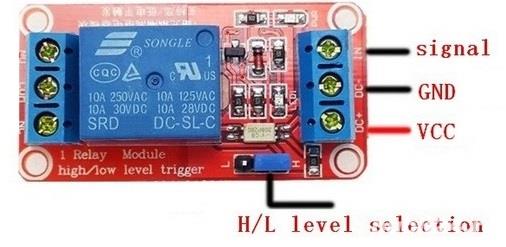 Modul cu 1 releu alimentare 12V, contact 10A - AC 220,shift level ...