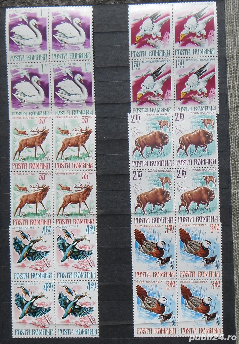 Vând timbre Animale Ocrotite în România , bloc de 4 - 1977 Petrosani ...