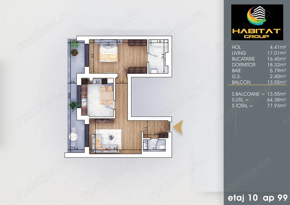 Apartament 2 camere - 2 bai - metrou N.Teclu Sector 3