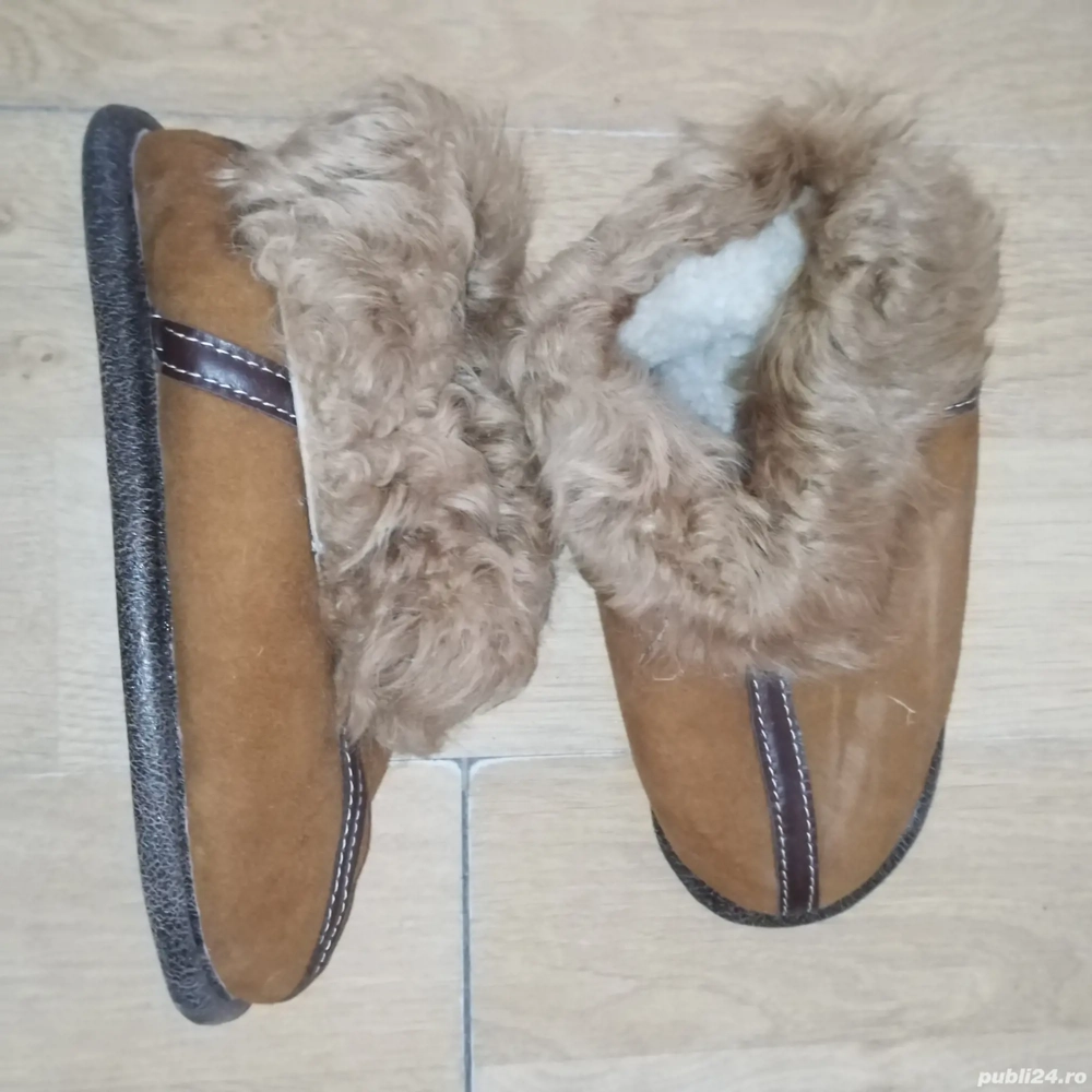 Papuci de casa din blana si piele naturala (șoșoni) Orastie - Moda si ...