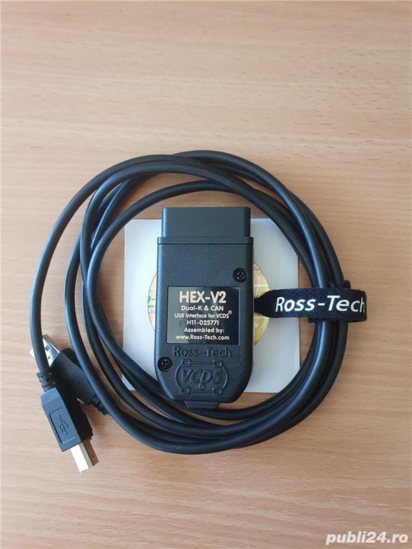 Interfata-tester VCDS HEX V2 ATMEGA cu SOFT 25.3 Eng / 24.7.1 Ro din 03 ...