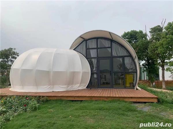 Cort glamping de lux EKO S,30 mp,structura metalica,garantie 15 ani ...