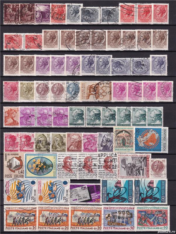 Colectie de timbre stampilate Italia. Sector 6 - Timp liber si sport ...