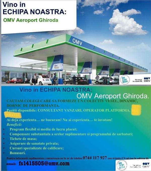 OMV Aeroport Ghiroda angajează! • ... • Ghiroda Timis