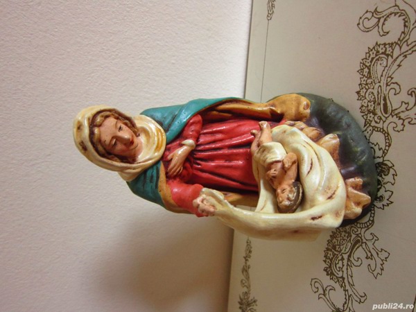 Cadou rar Craciun Maria si pruncul Iisus figurina vintage colectie ...