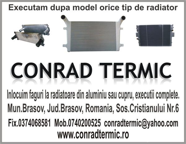 Reparatii radiatoare auto, utilaje industriale, agricole din aluminiu ...