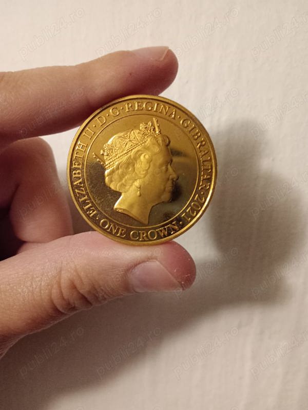 1 Crown 2021 Queen Elizabeth II UNCIRCULATED Timisoara - Timp liber si ...