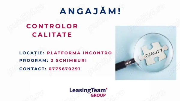 Controlor calitate - Incontro • LeasingTeam • Timisoara Timis