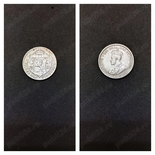 Moneda argint 4.5 Piastres, CIPRU, 1921 Sector 3 - Timp liber si sport