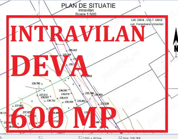 Vand teren intravilan 600 mp • Deva, Hunedoara