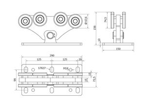 Kit sistem poarta autoportanta, porti cu deschidere max 8m, sisteme ...