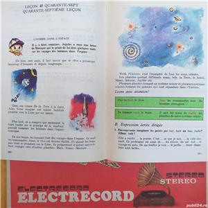 Vechi manual curs limba franceza + 3 vinil discuri colectie Electrecord ...