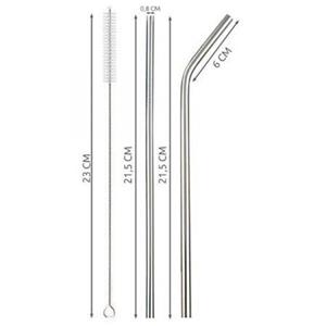 Set 8 Paiuri Oțel Inox și Sticlă Refolosibile Evenimente Speciale Noi ...