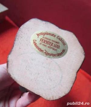 Cadou rar sculptura superba Vanator colectie Tirol Dolomiti Alpi anii ...