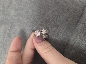 Inel din argint 925 cu pietre roz stelute 52 Galati - Moda si accesorii